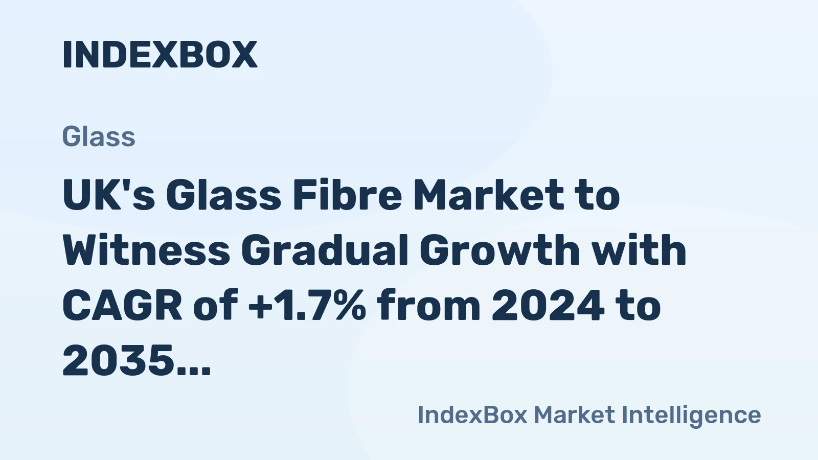 UK's Glass Fibre Market to Witness Gradual Growth with CAGR of +1.7% from 2024 to 2035