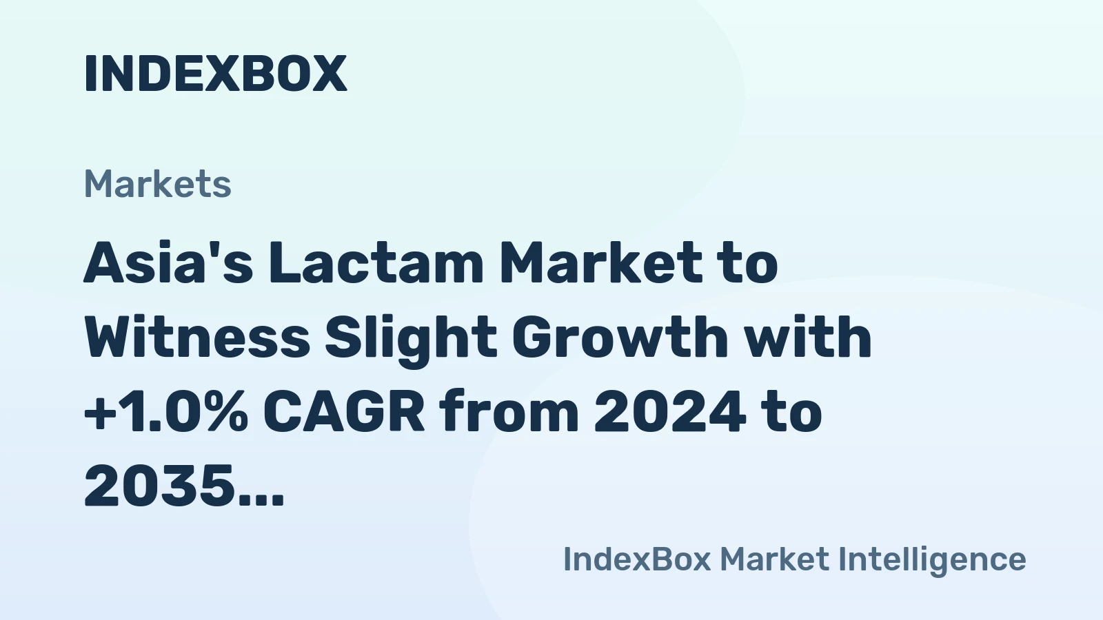 Asia's Lactam Market to Witness Slight Growth with +1.0% CAGR from 2024 to 2035