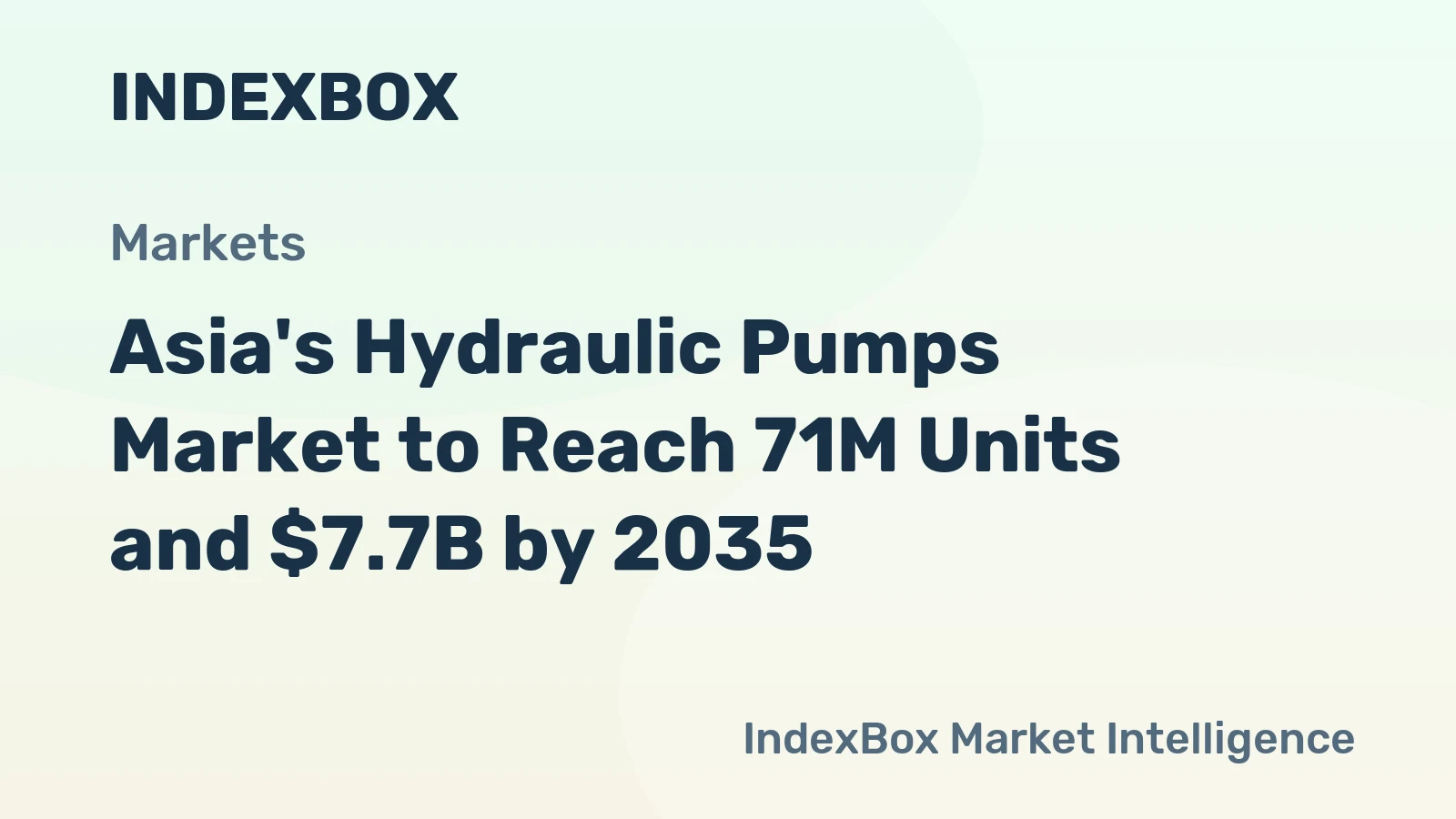 Asia's Hydraulic Pumps Market to Reach 71M Units and $7.7B by 2035
