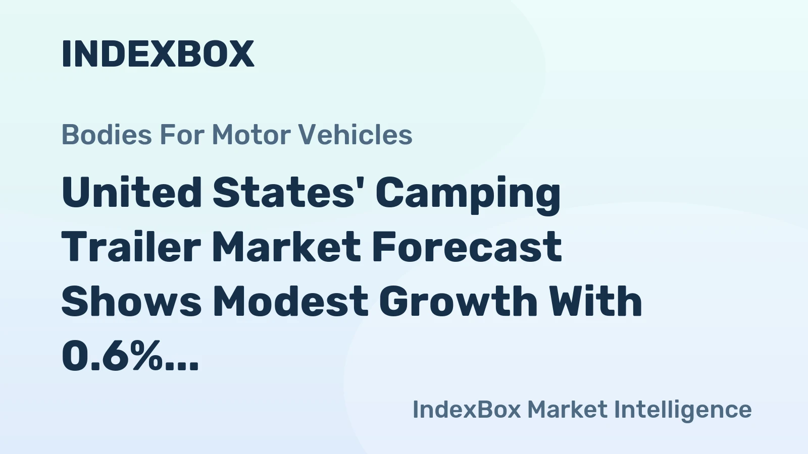 United States' Camping Trailer Market Forecast Shows Modest Growth With 0.6% CAGR Through 2035