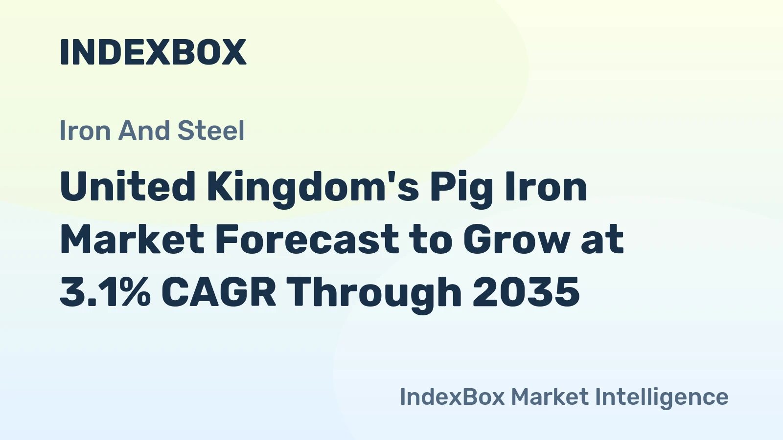 United Kingdom's Pig Iron Market Forecast to Grow at 3.1% CAGR Through 2035
