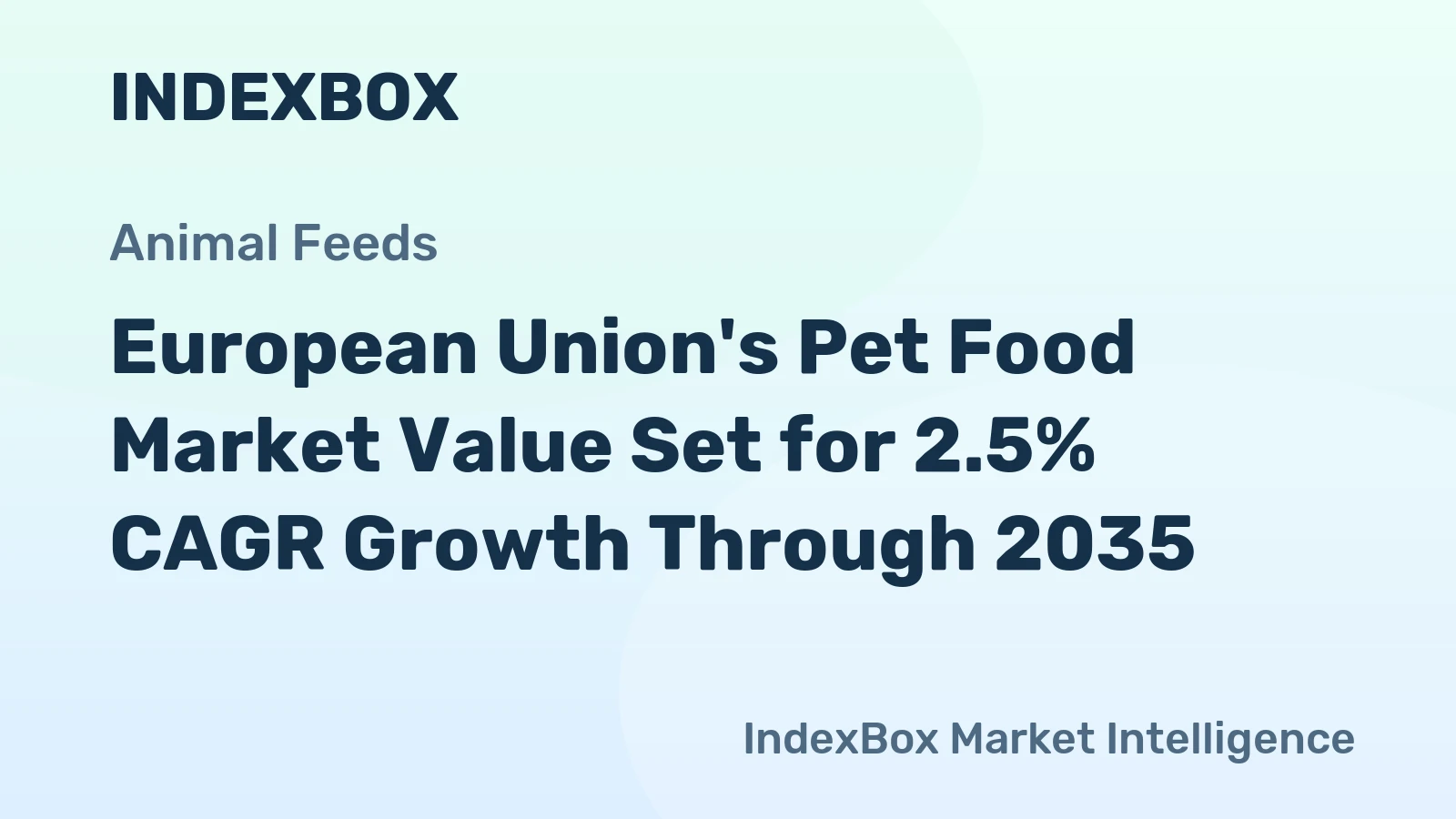European Union's Pet Food Market Value Set for 2.5% CAGR Growth Through 2035