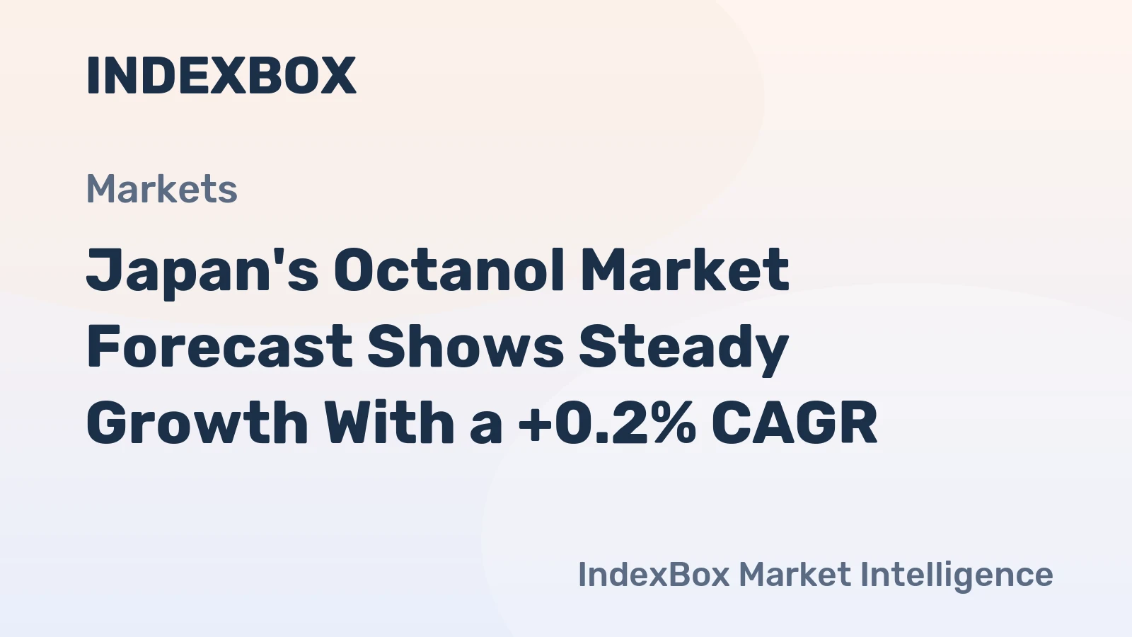Japan's Octanol Market Forecast Shows Steady Growth With a +0.2% CAGR