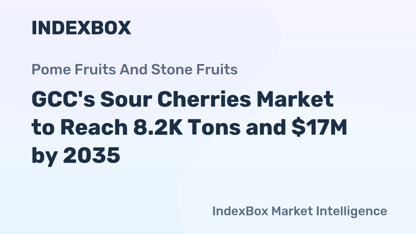 GCC's Sour Cherries Market to Reach 8.2K Tons and $17M by 2035