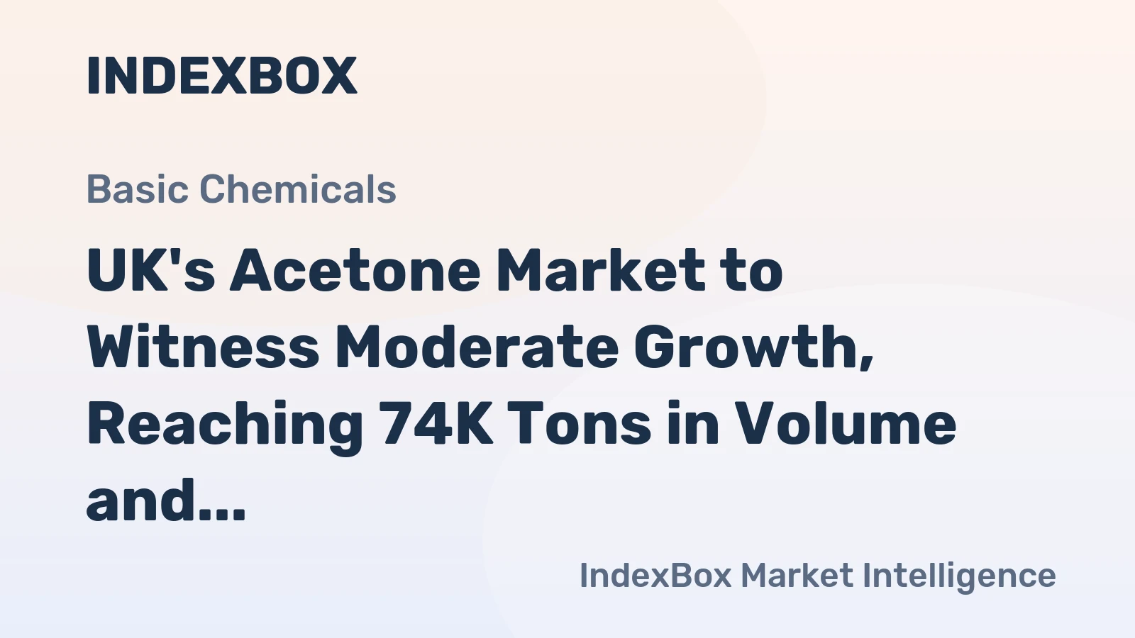UK's Acetone Market to Witness Moderate Growth, Reaching 74K Tons in Volume and $185M in Value by 2035