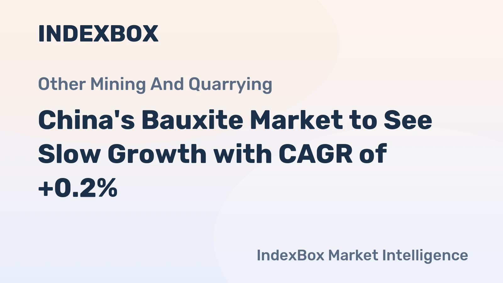 China's Bauxite Market to See Slow Growth with CAGR of +0.2%