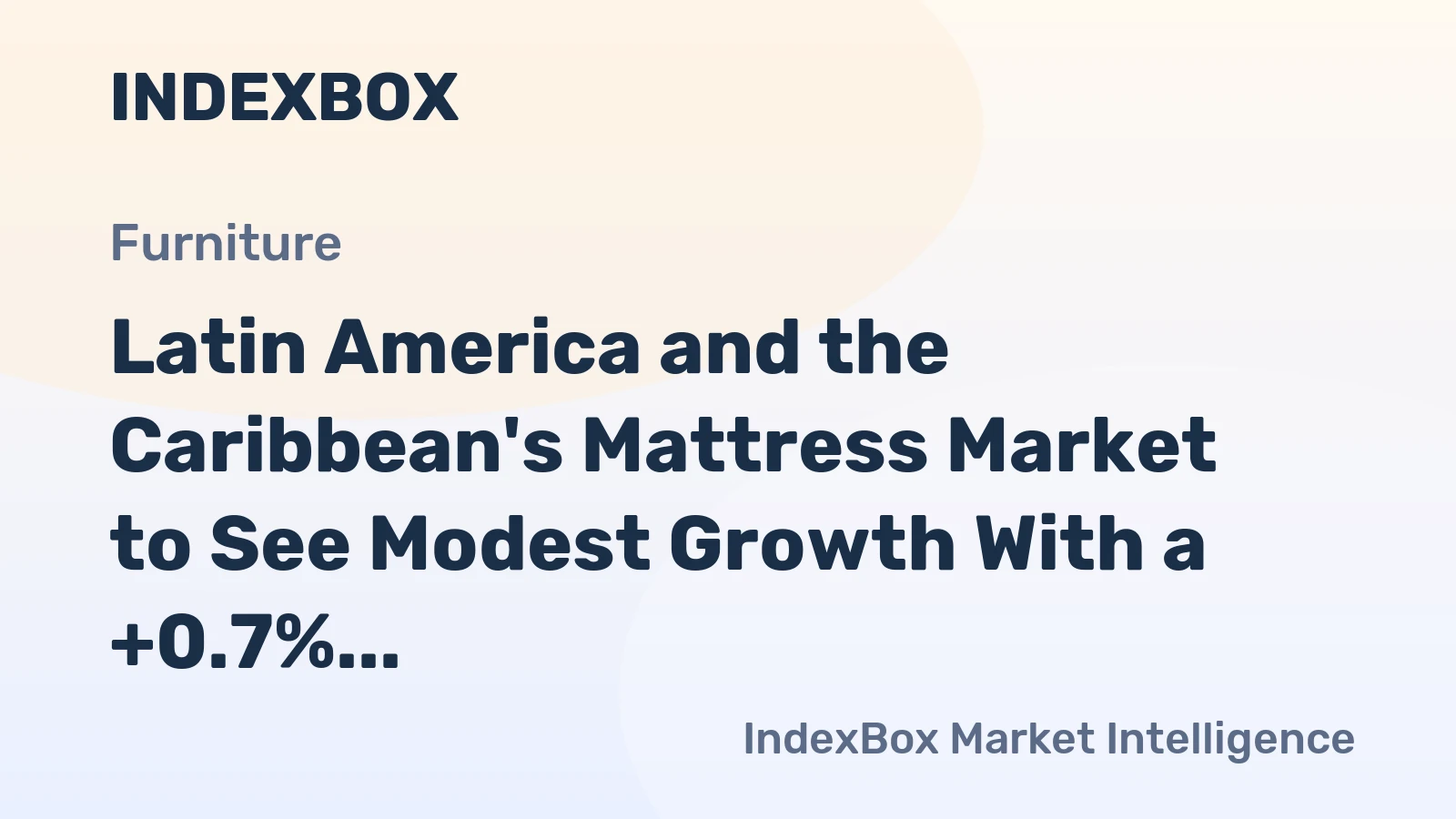 Latin America and the Caribbean's Mattress Market to See Modest Growth With a +0.7% Volume CAGR