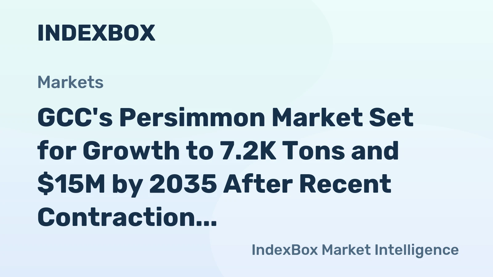 GCC's Persimmon Market Set for Growth to 7.2K Tons and $15M by 2035 After Recent Contraction