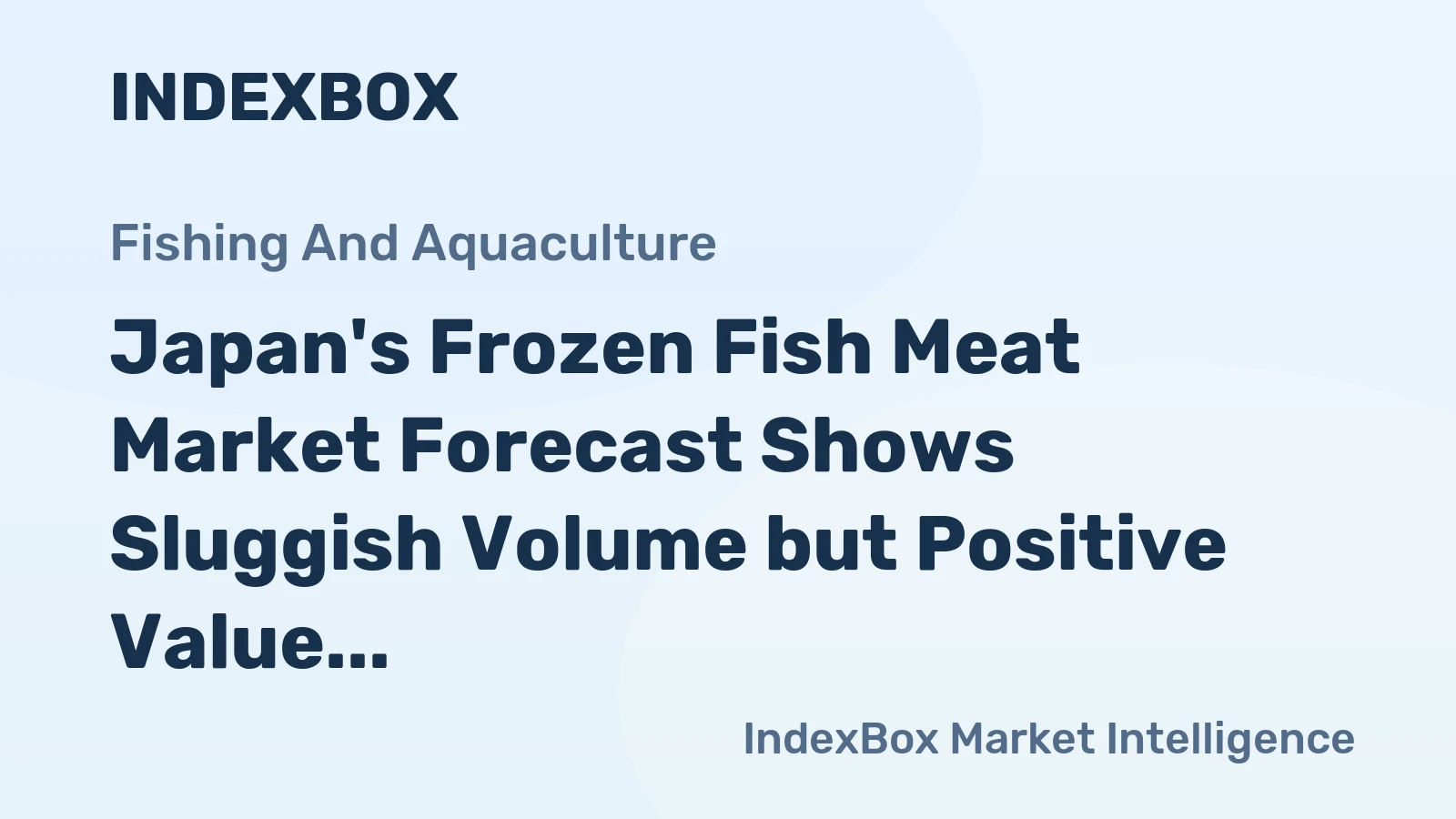 Japan's Frozen Fish Meat Market Forecast Shows Sluggish Volume but Positive Value Growth Through 2035