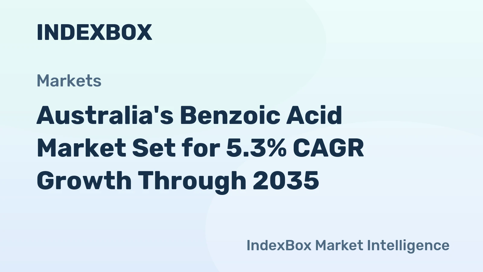 Australia's Benzoic Acid Market Set for 5.3% CAGR Growth Through 2035
