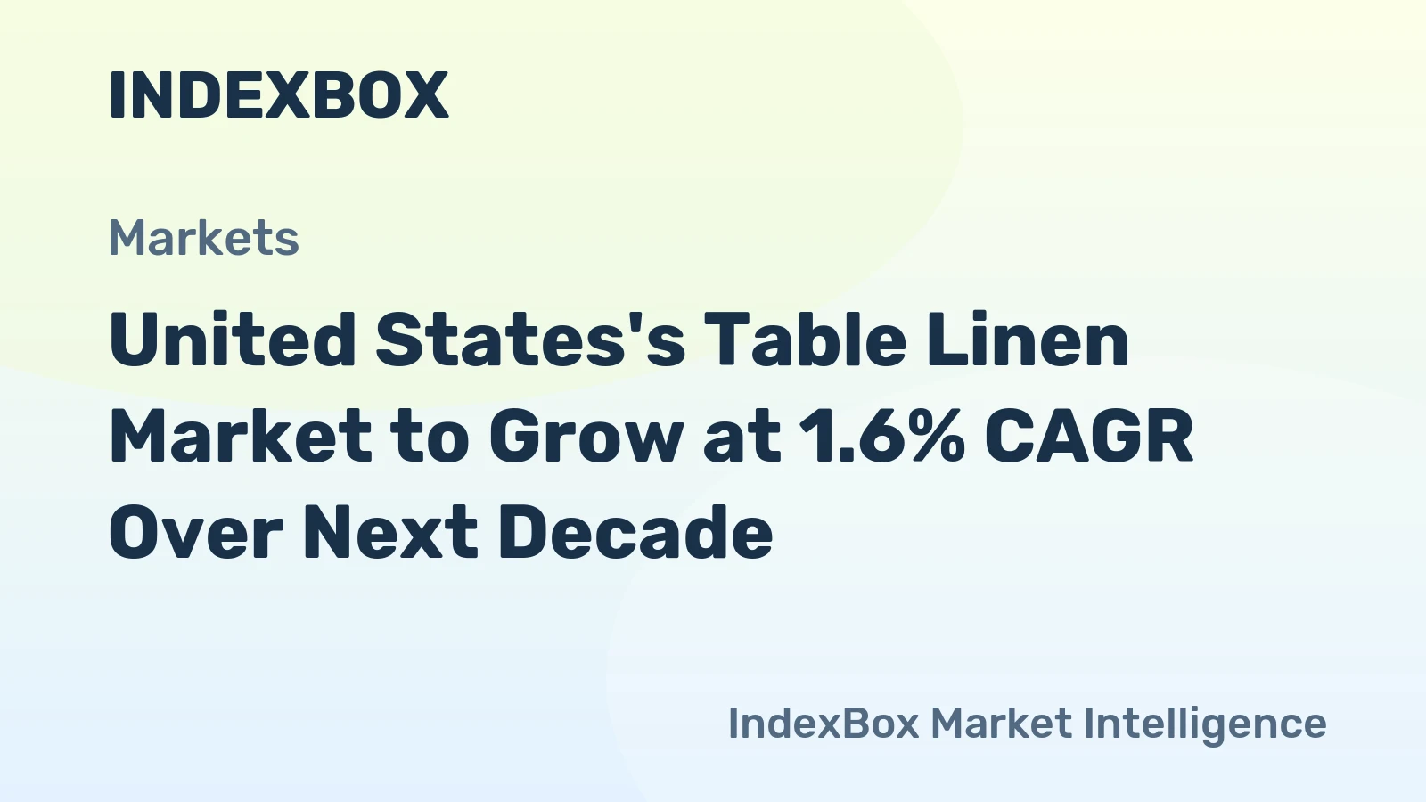 United States's Table Linen Market to Grow at 1.6% CAGR Over Next Decade