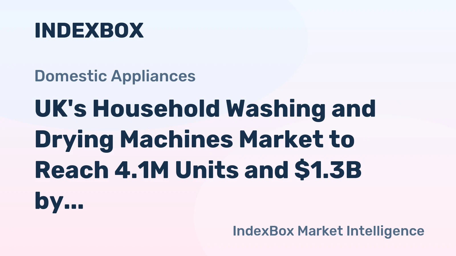 UK's Household Washing and Drying Machines Market to Reach 4.1M Units and $1.3B by 2035