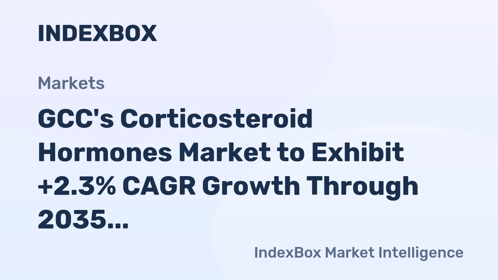 GCC's Corticosteroid Hormones Market to Exhibit +2.3% CAGR Growth Through 2035