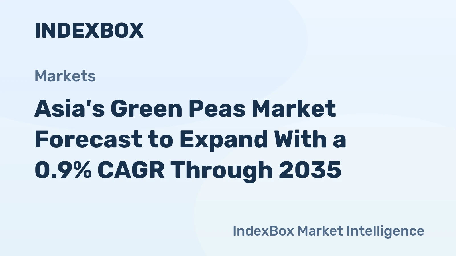 Asia's Green Peas Market Forecast to Expand With a 0.9% CAGR Through 2035