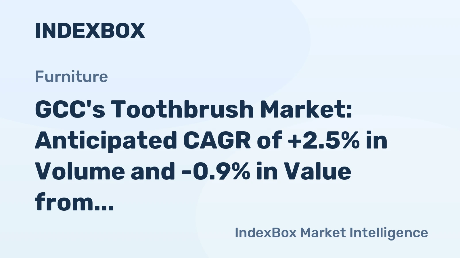 GCC's Toothbrush Market: Anticipated CAGR of +2.5% in Volume and -0.9% in Value from 2024 to 2035