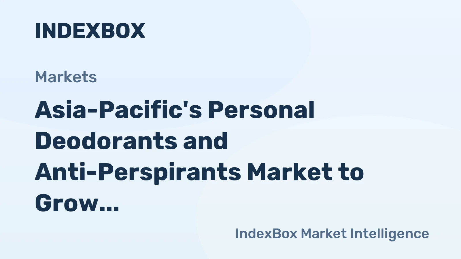 Asia-Pacific's Personal Deodorants and Anti-Perspirants Market to Grow at +1.0% CAGR, Reaching 820K tons by 2035
