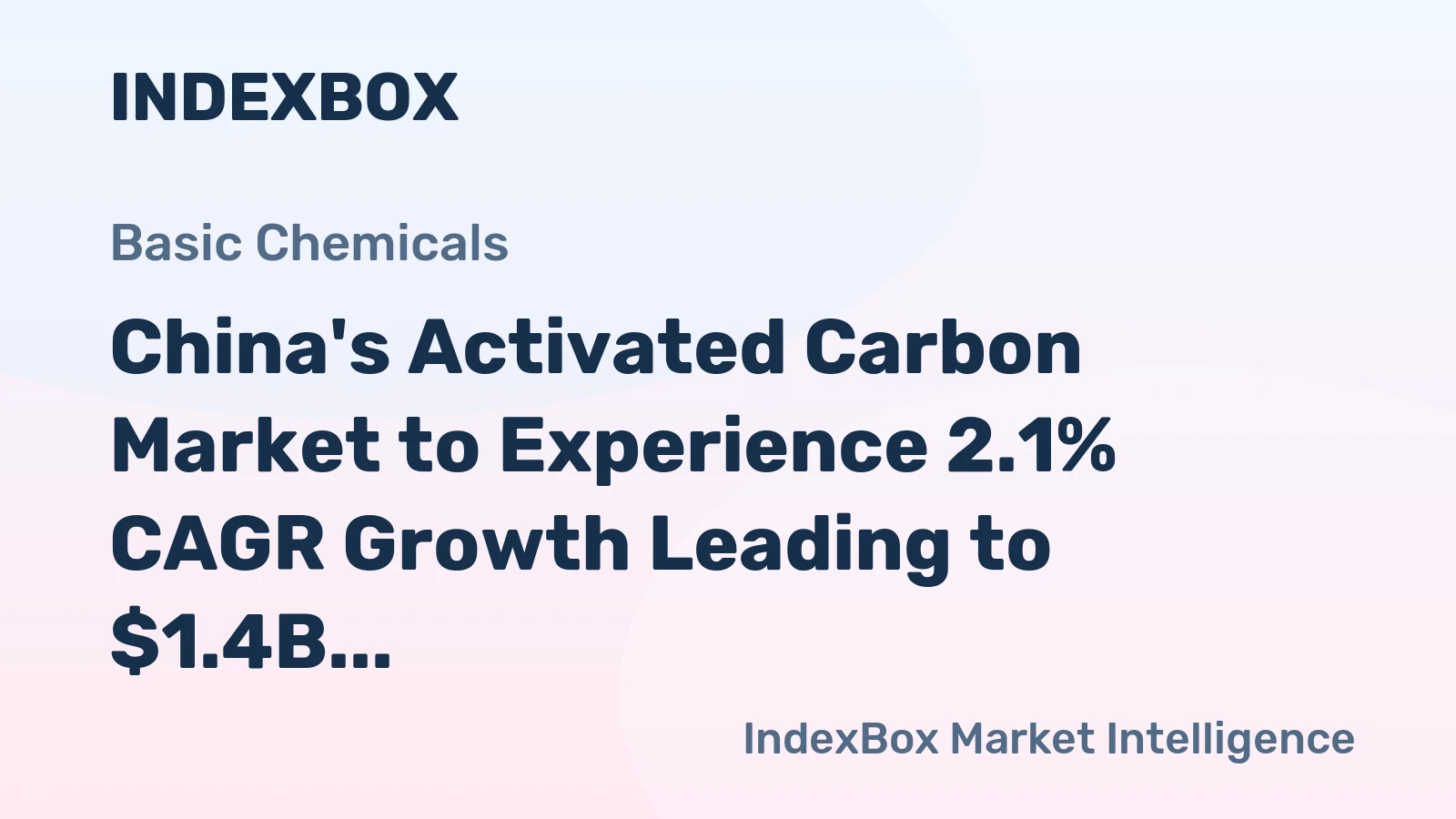 China's Activated Carbon Market to Experience 2.1% CAGR Growth Leading to $1.4B Value by 2035