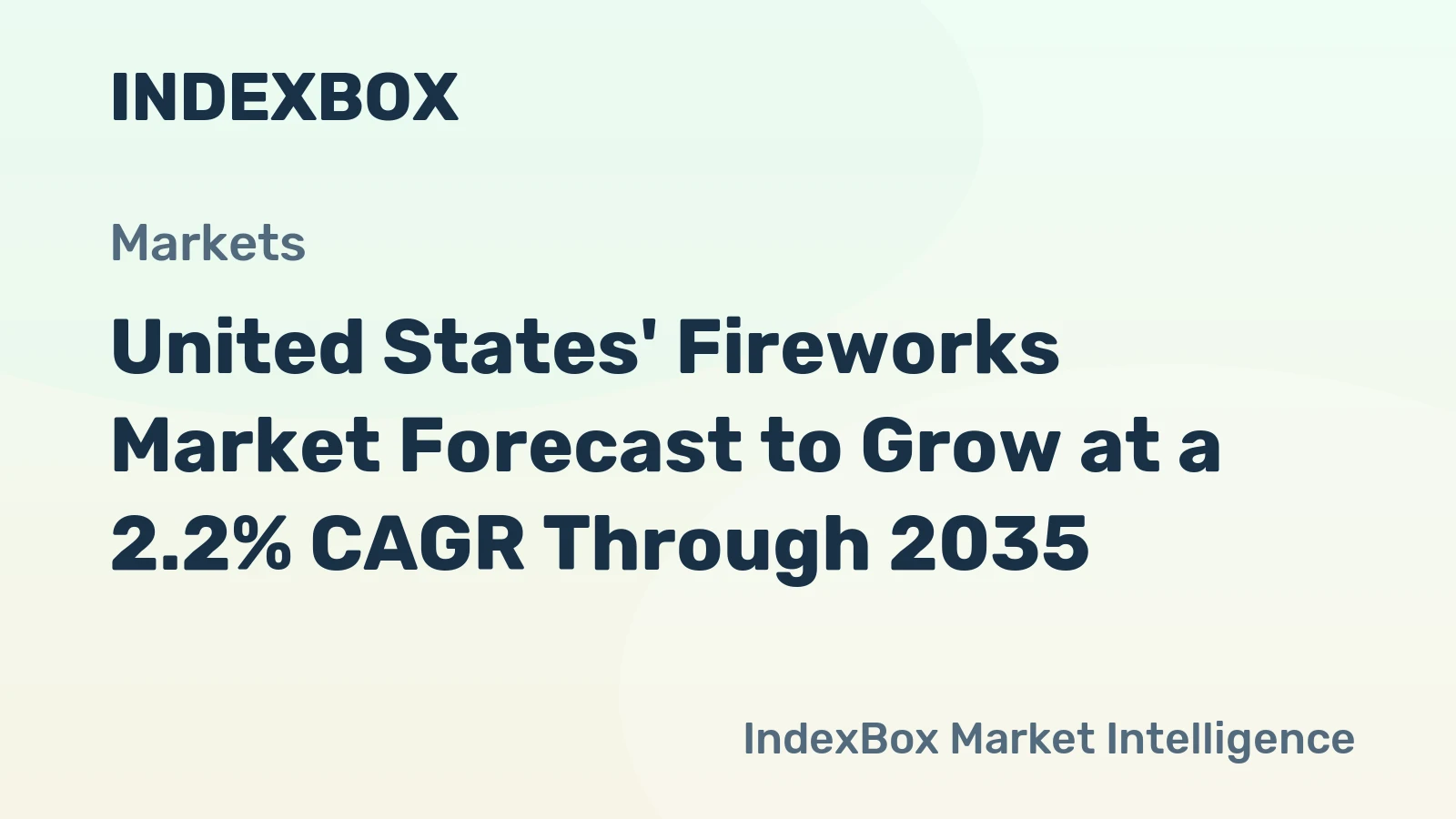 United States' Fireworks Market Forecast to Grow at a 2.2% CAGR Through 2035