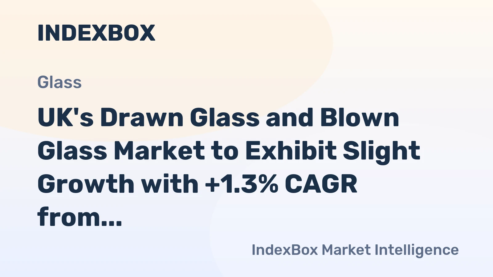 UK's Drawn Glass and Blown Glass Market to Exhibit Slight Growth with +1.3% CAGR from 2024 to 2035