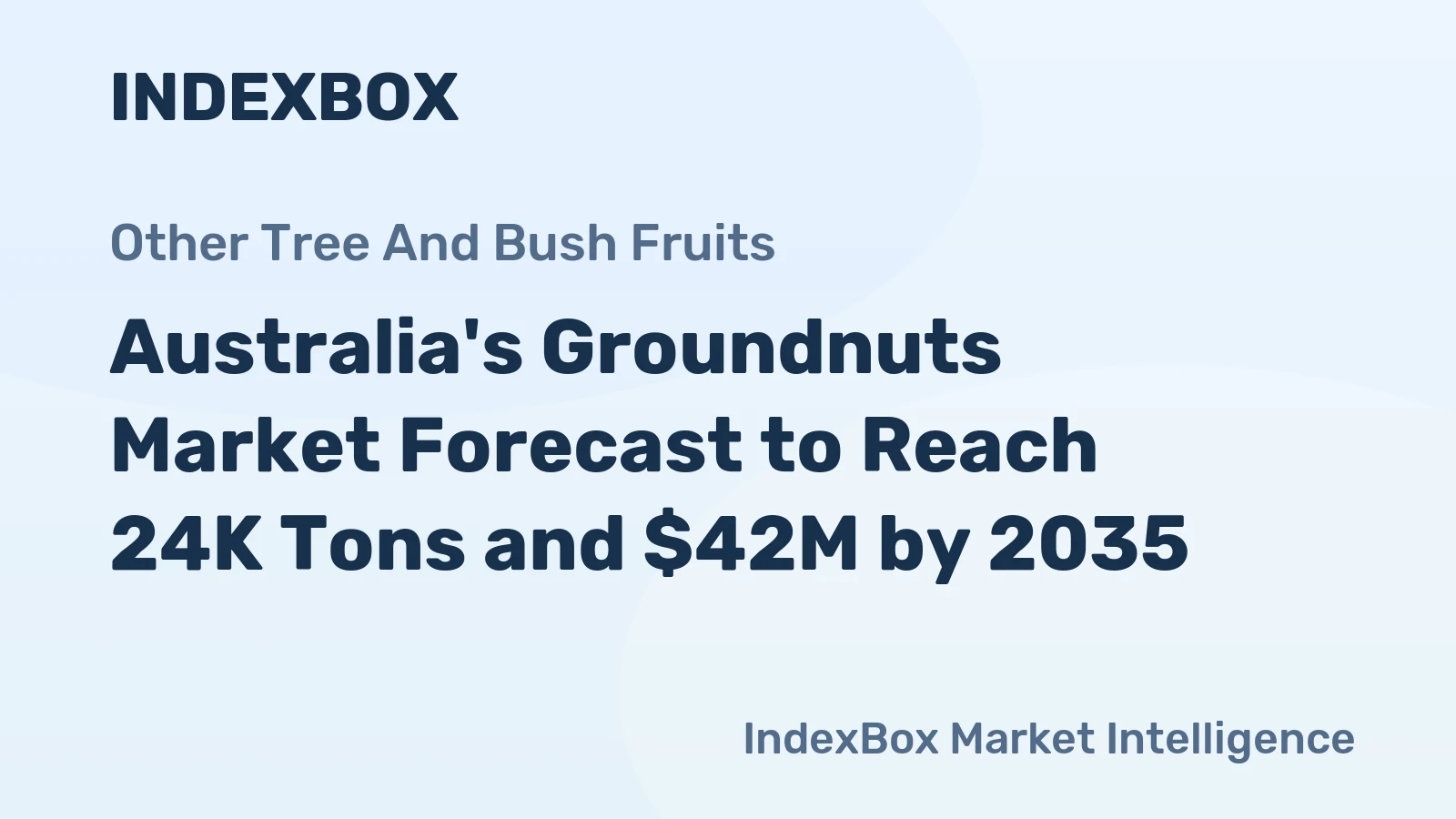 Australia's Groundnuts Market Forecast to Reach 24K Tons and $42M by 2035