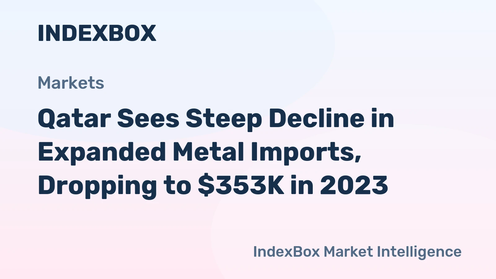 Qatar Sees Steep Decline in Expanded Metal Imports, Dropping to $353K in 2023