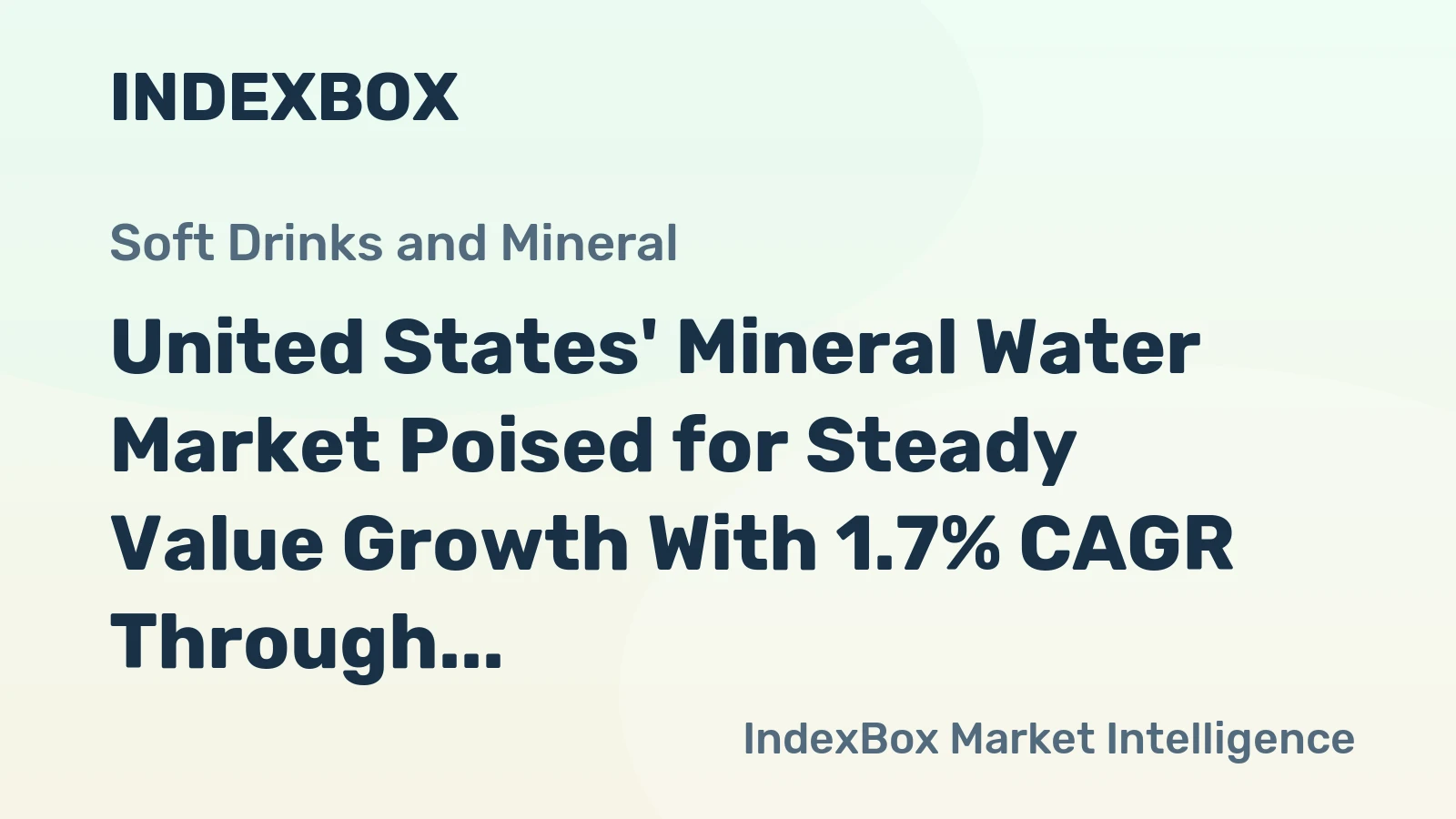 United States' Mineral Water Market Poised for Steady Value Growth With 1.7% CAGR Through 2035