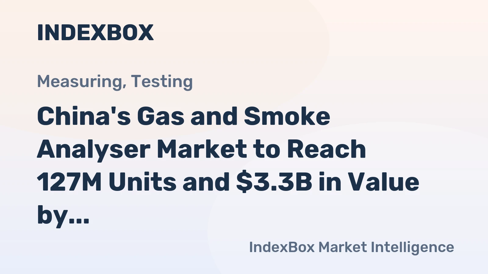 China's Gas and Smoke Analyser Market to Reach 127M Units and $3.3B in Value by 2035