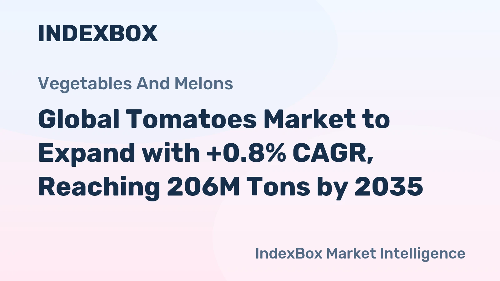 Global Tomatoes Market to Expand with +0.8% CAGR, Reaching 206M Tons by 2035