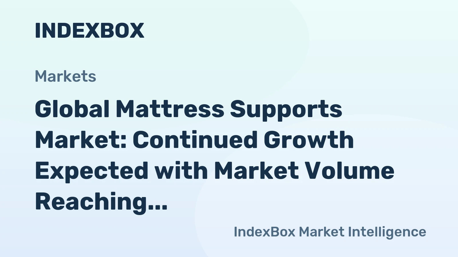 Global Mattress Supports Market: Continued Growth Expected with Market Volume Reaching 2.2B Units and Value Reaching $12B by 2035