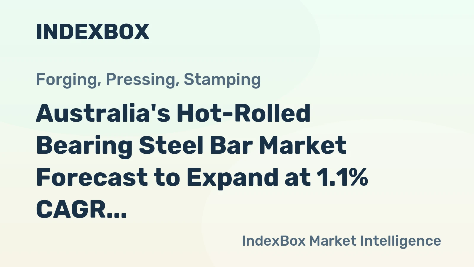 Australia's Hot-Rolled Bearing Steel Bar Market Forecast to Expand at 1.1% CAGR Through 2035