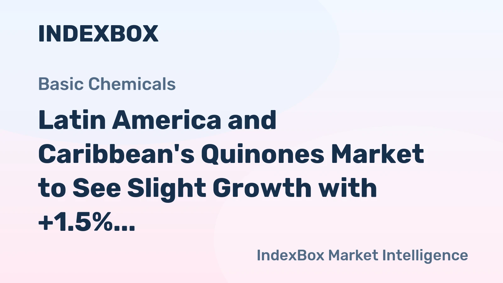 Latin America and Caribbean's Quinones Market to See Slight Growth with +1.5% CAGR through 2035