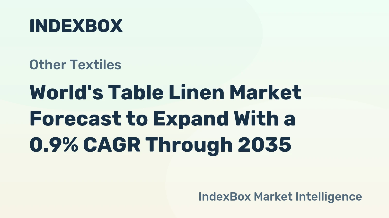 World's Table Linen Market Forecast to Expand With a 0.9% CAGR Through 2035