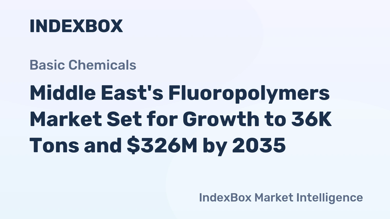 Middle East's Fluoropolymers Market Set for Growth to 36K Tons and $326M by 2035