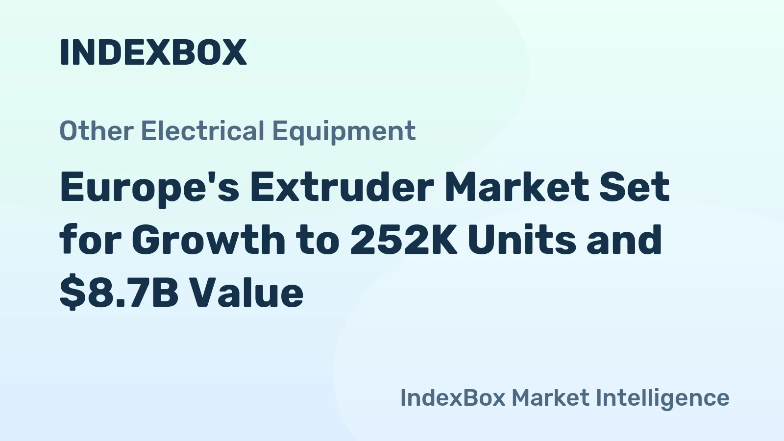 Europe's Extruder Market Set for Growth to 252K Units and $8.7B Value