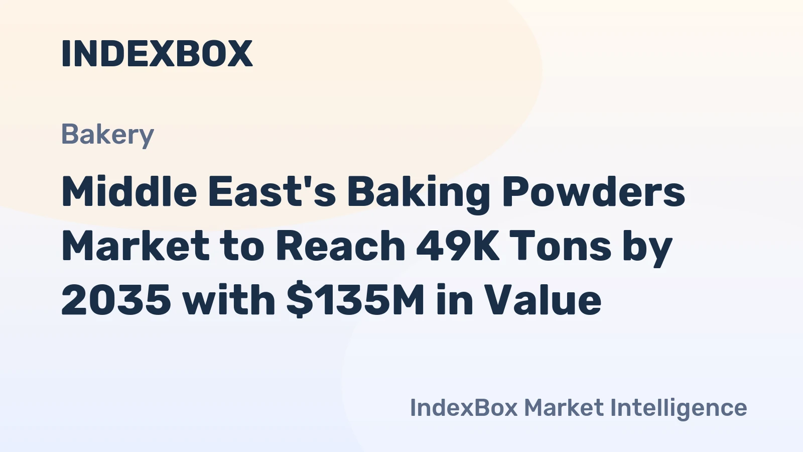 Middle East's Baking Powders Market to Reach 49K Tons by 2035 with $135M in Value