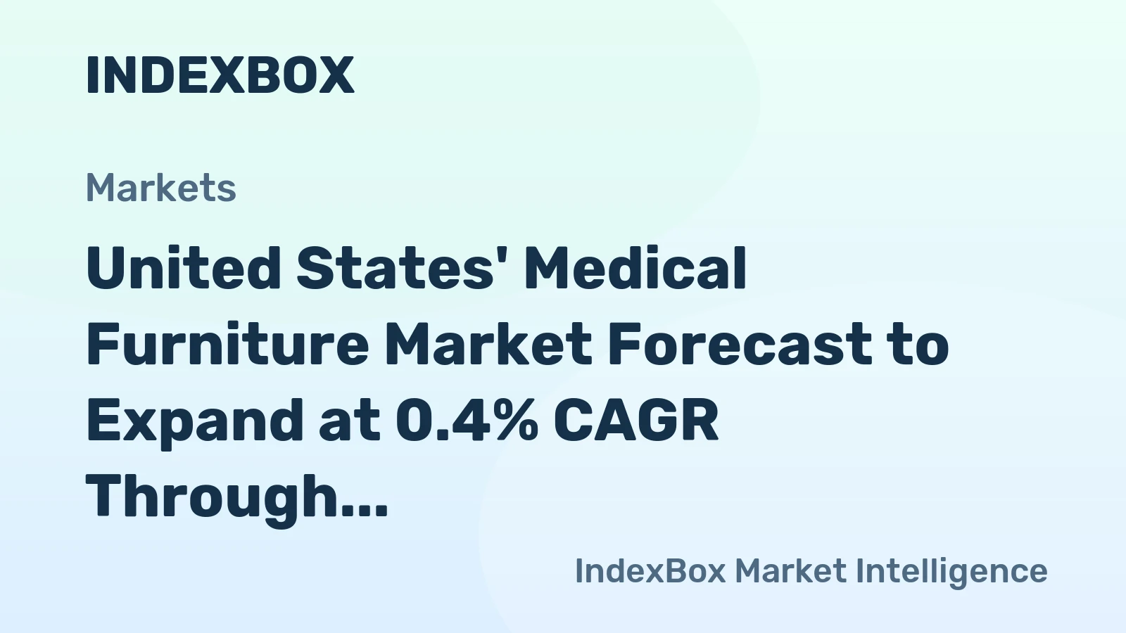 United States' Medical Furniture Market Forecast to Expand at 0.4% CAGR Through 2035