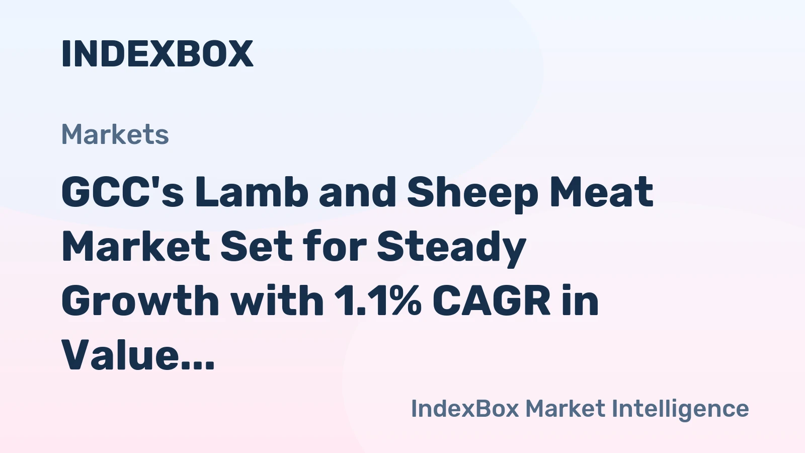 GCC's Lamb and Sheep Meat Market Set for Steady Growth with 1.1% CAGR in Value Through 2035