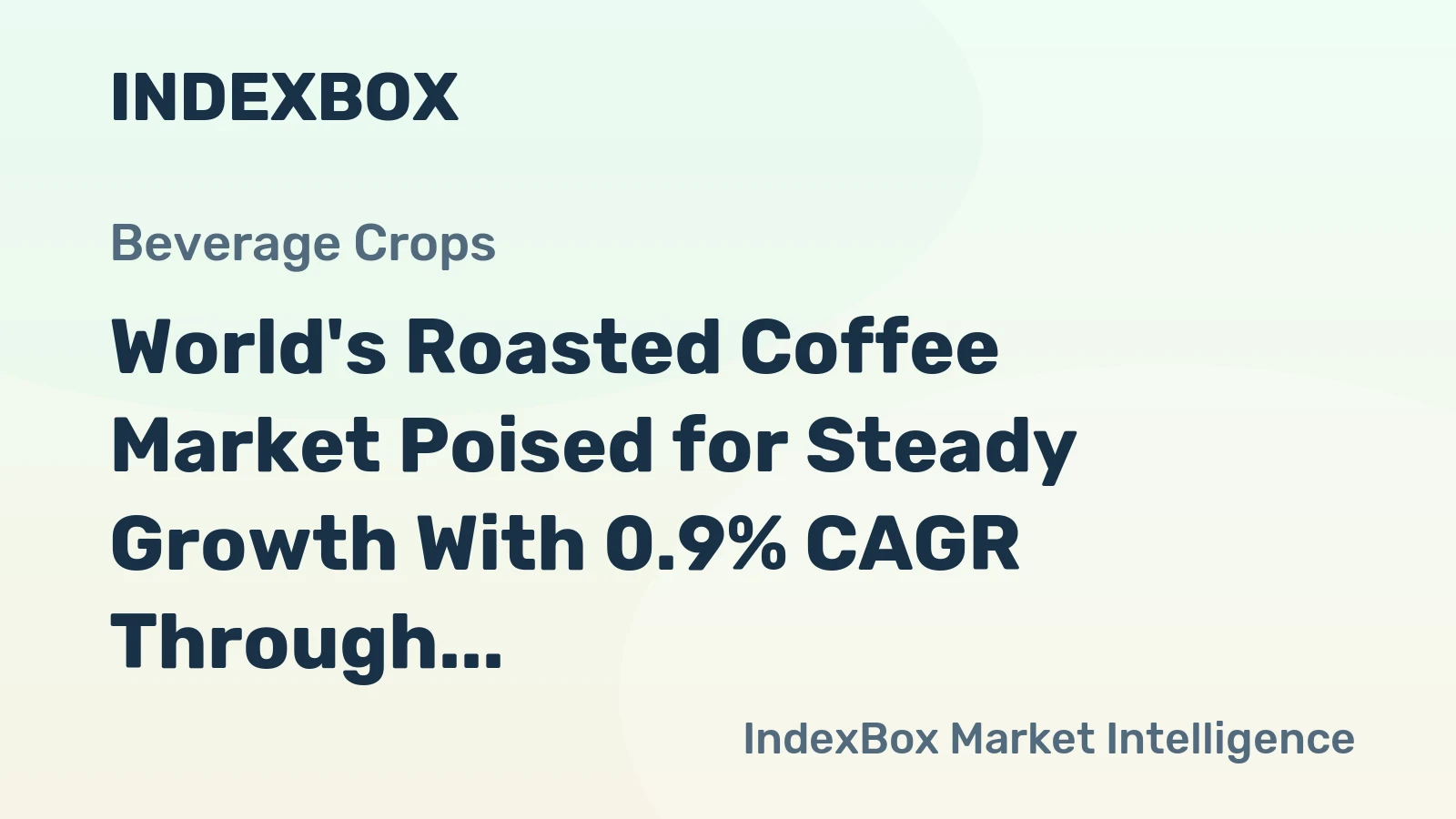 World's Roasted Coffee Market Poised for Steady Growth With 0.9% CAGR Through 2035