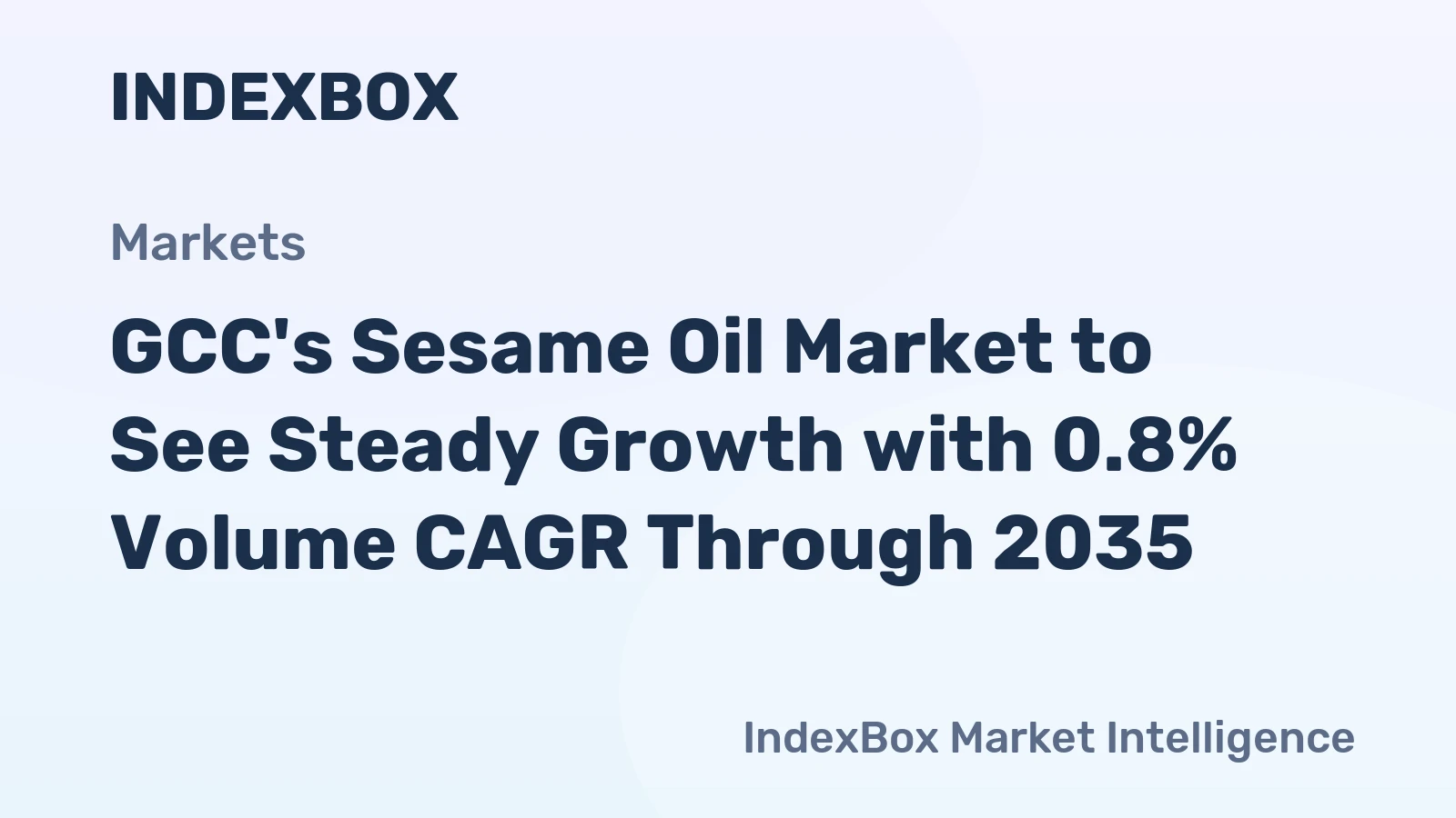 GCC's Sesame Oil Market to See Steady Growth with 0.8% Volume CAGR Through 2035
