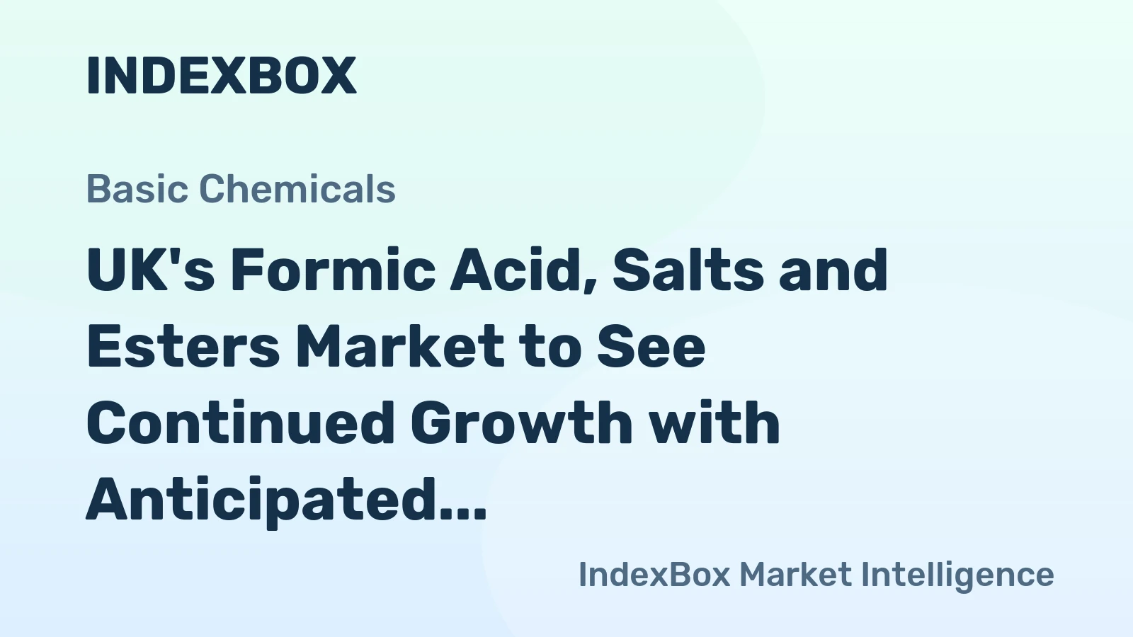 UK's Formic Acid, Salts and Esters Market to See Continued Growth with Anticipated CAGR of +3.5% in Value Terms by 2035