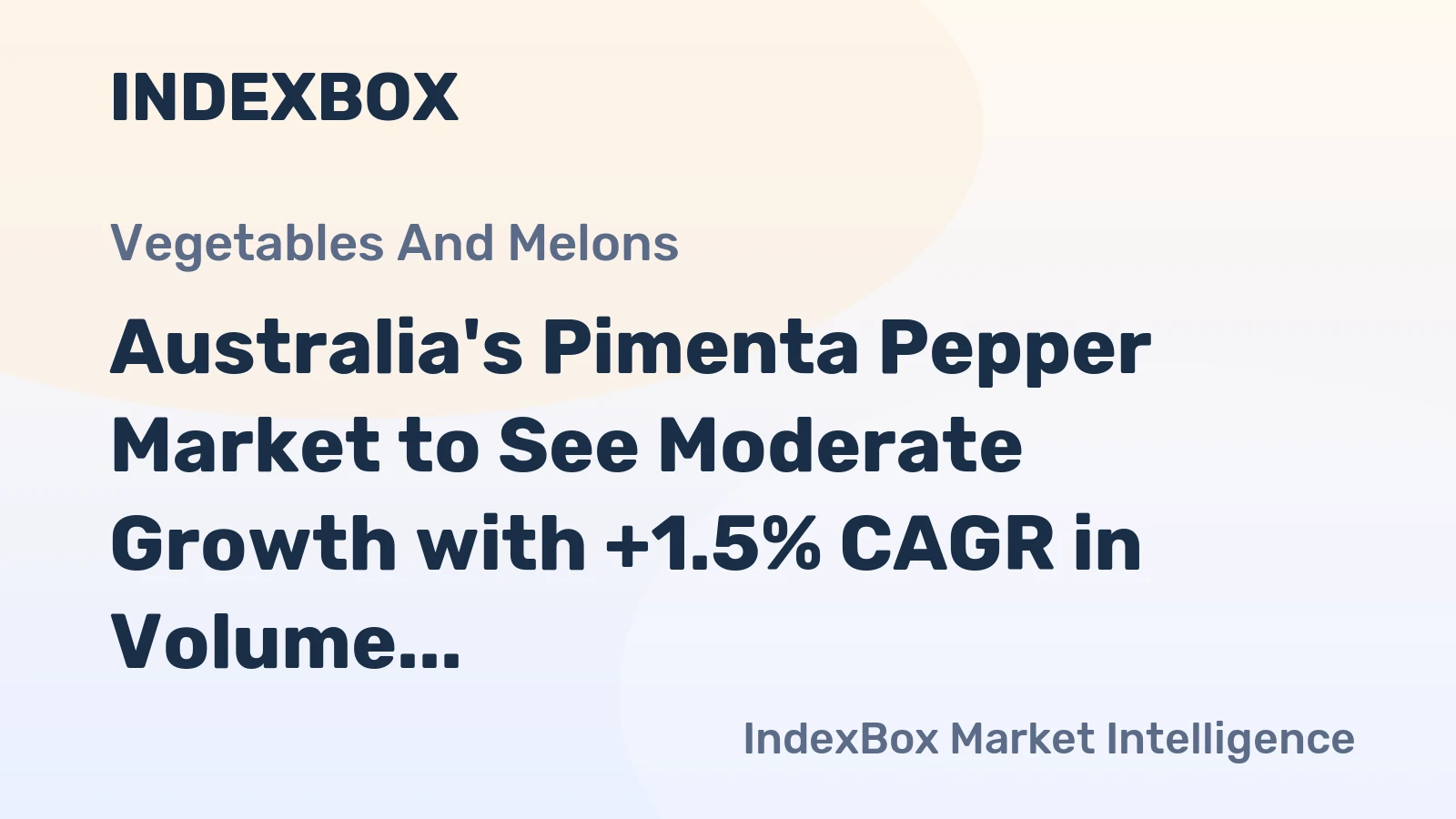 Australia's Pimenta Pepper Market to See Moderate Growth with +1.5% CAGR in Volume by 2035