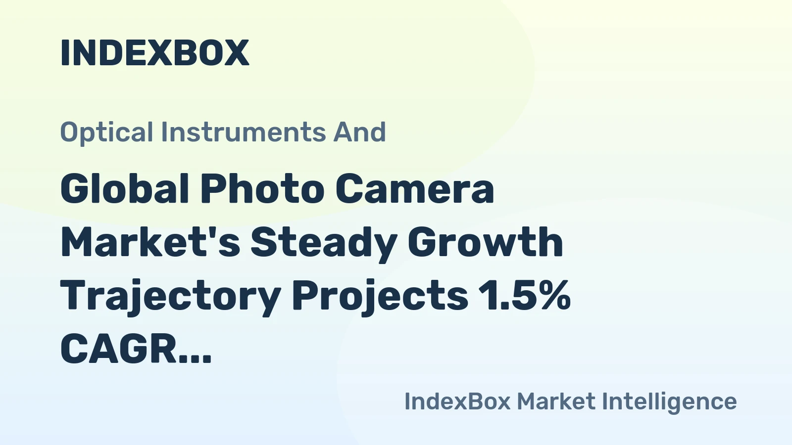 Global Photo Camera Market's Steady Growth Trajectory Projects 1.5% CAGR Through 2035