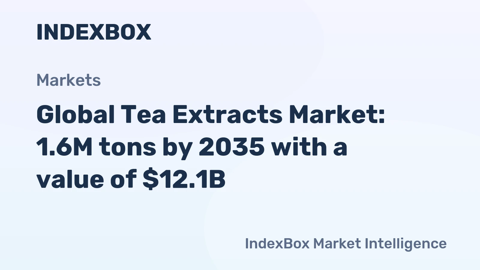 Global Tea Extracts Market: 1.6M tons by 2035 with a value of $12.1B