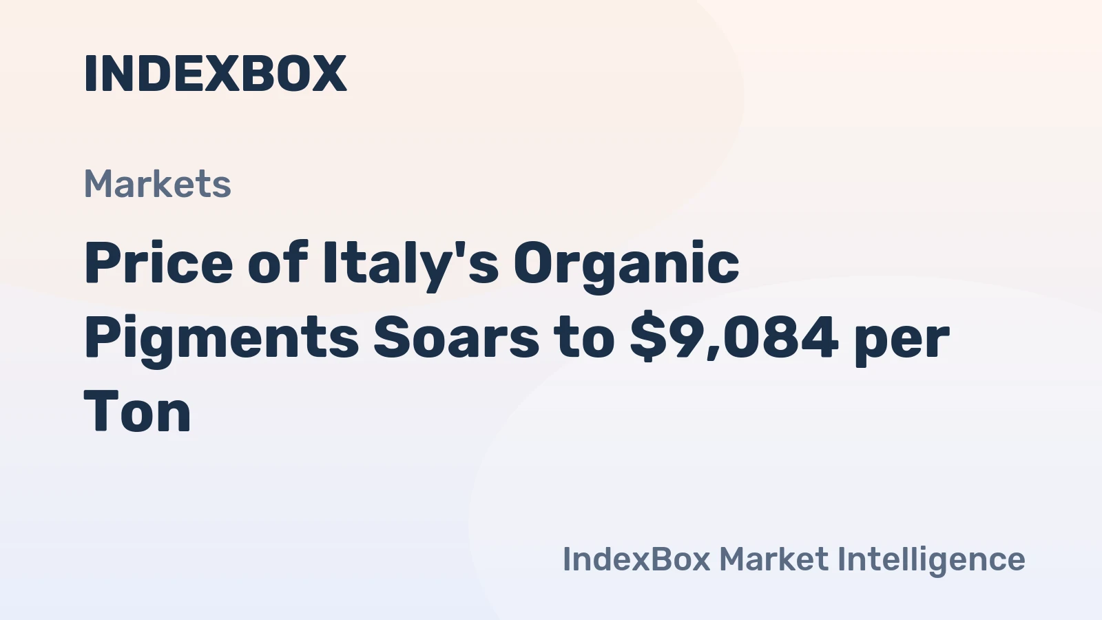 Price of Italy's Organic Pigments Soars to $9,084 per Ton