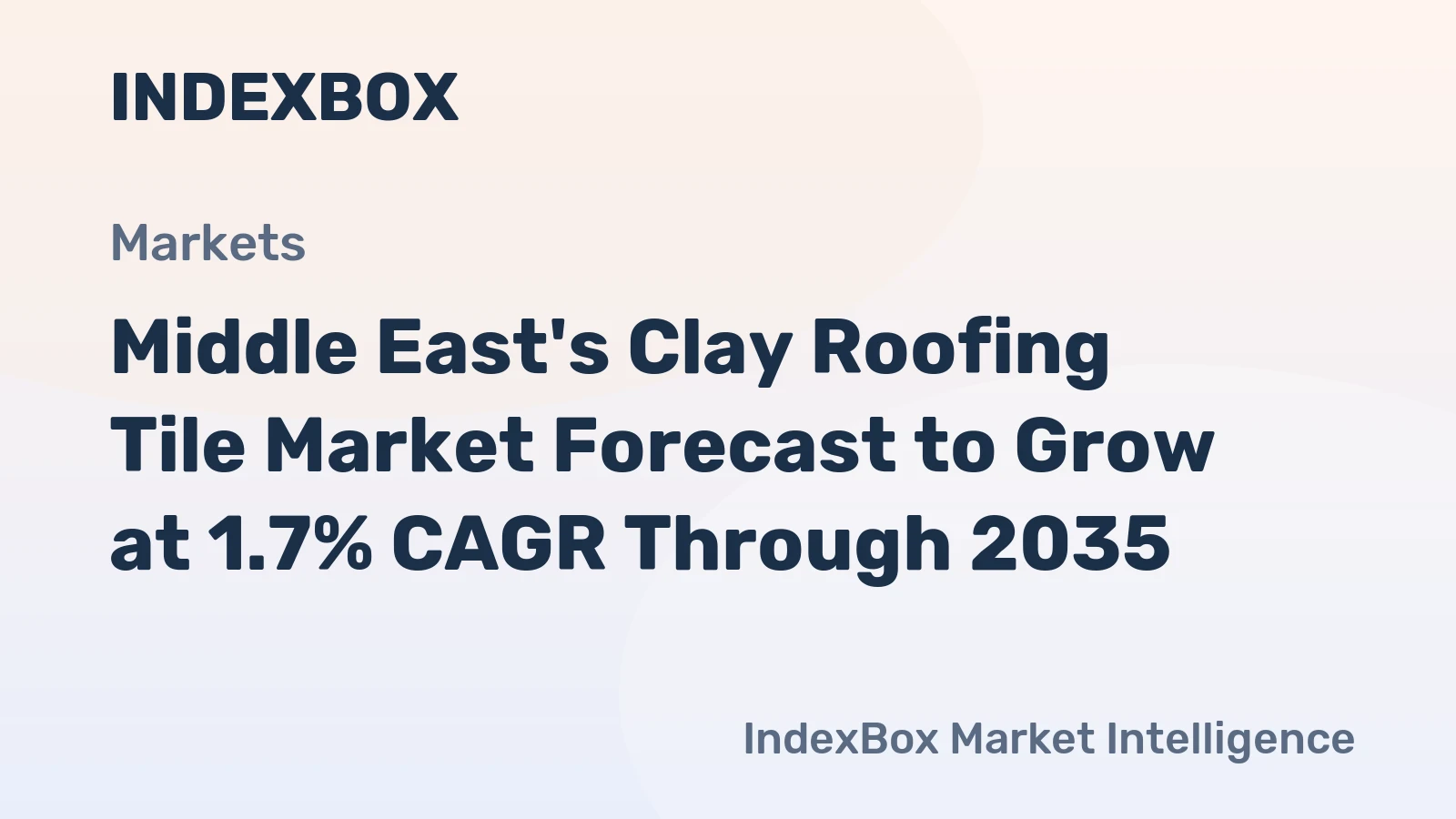 Middle East's Clay Roofing Tile Market Forecast to Grow at 1.7% CAGR Through 2035