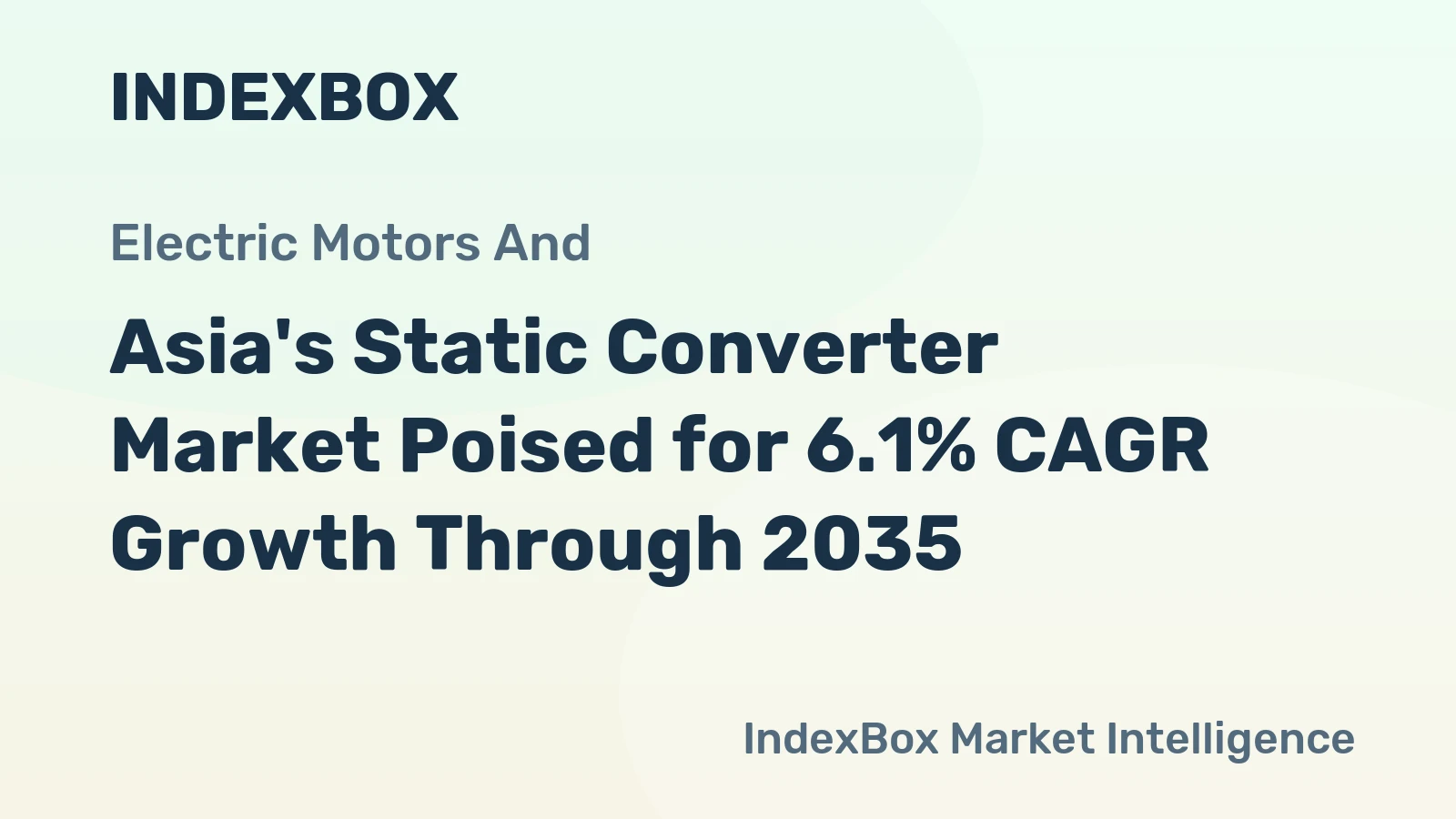 Asia's Static Converter Market Poised for 6.1% CAGR Growth Through 2035