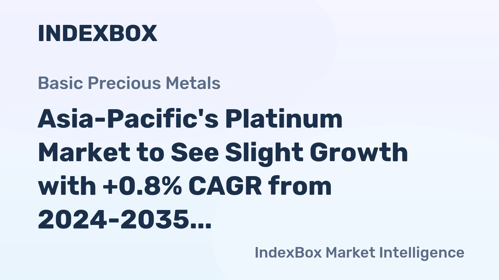 Asia-Pacific's Platinum Market to See Slight Growth with +0.8% CAGR from 2024-2035, Reaching $940.6B