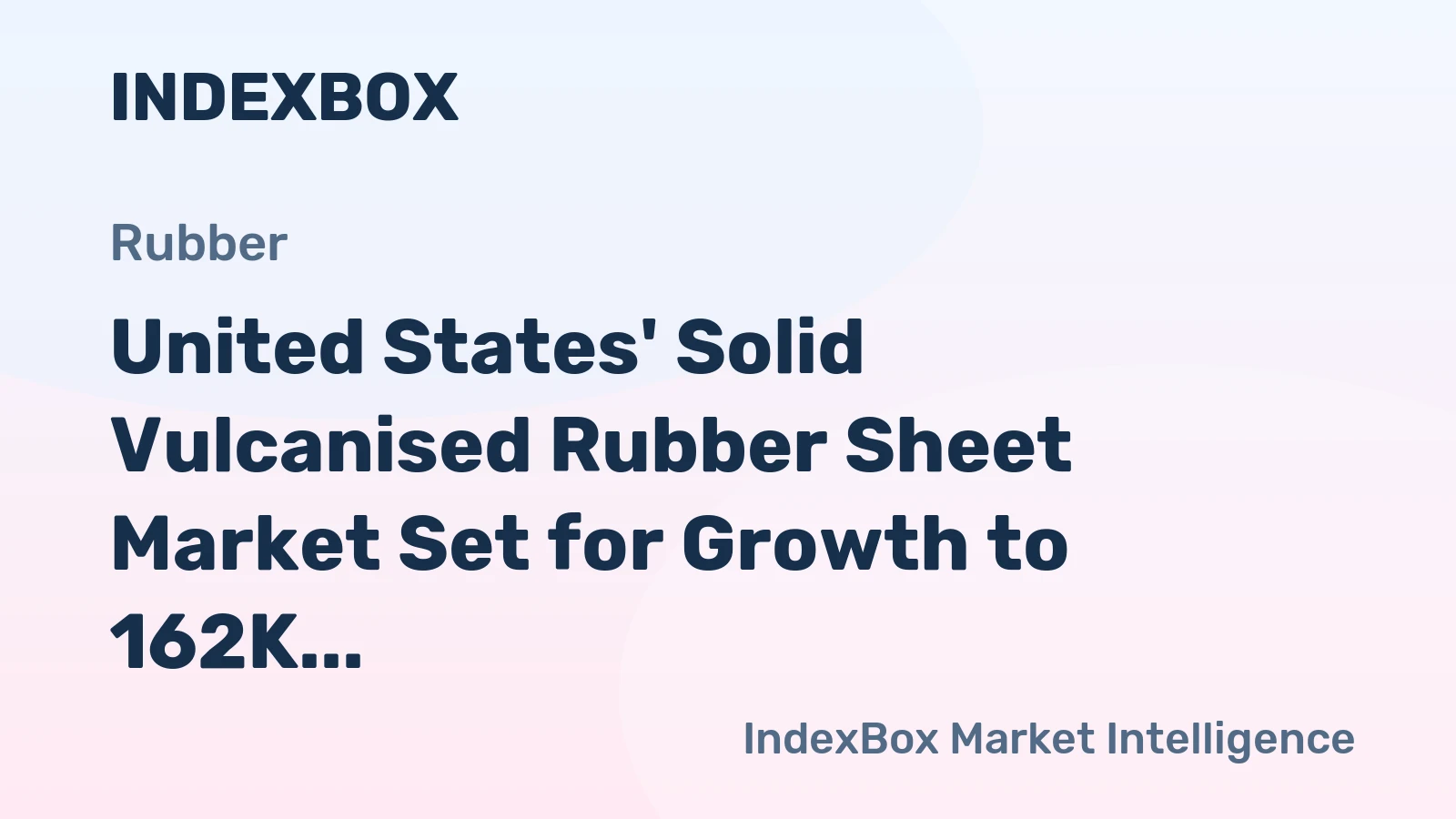 United States' Solid Vulcanised Rubber Sheet Market Set for Growth to 162K Tons in Volume and $1.2B in Value