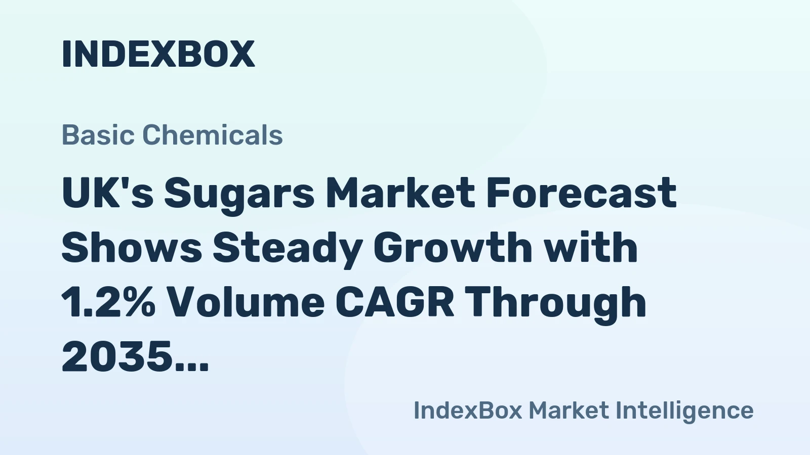 UK's Sugars Market Forecast Shows Steady Growth with 1.2% Volume CAGR Through 2035