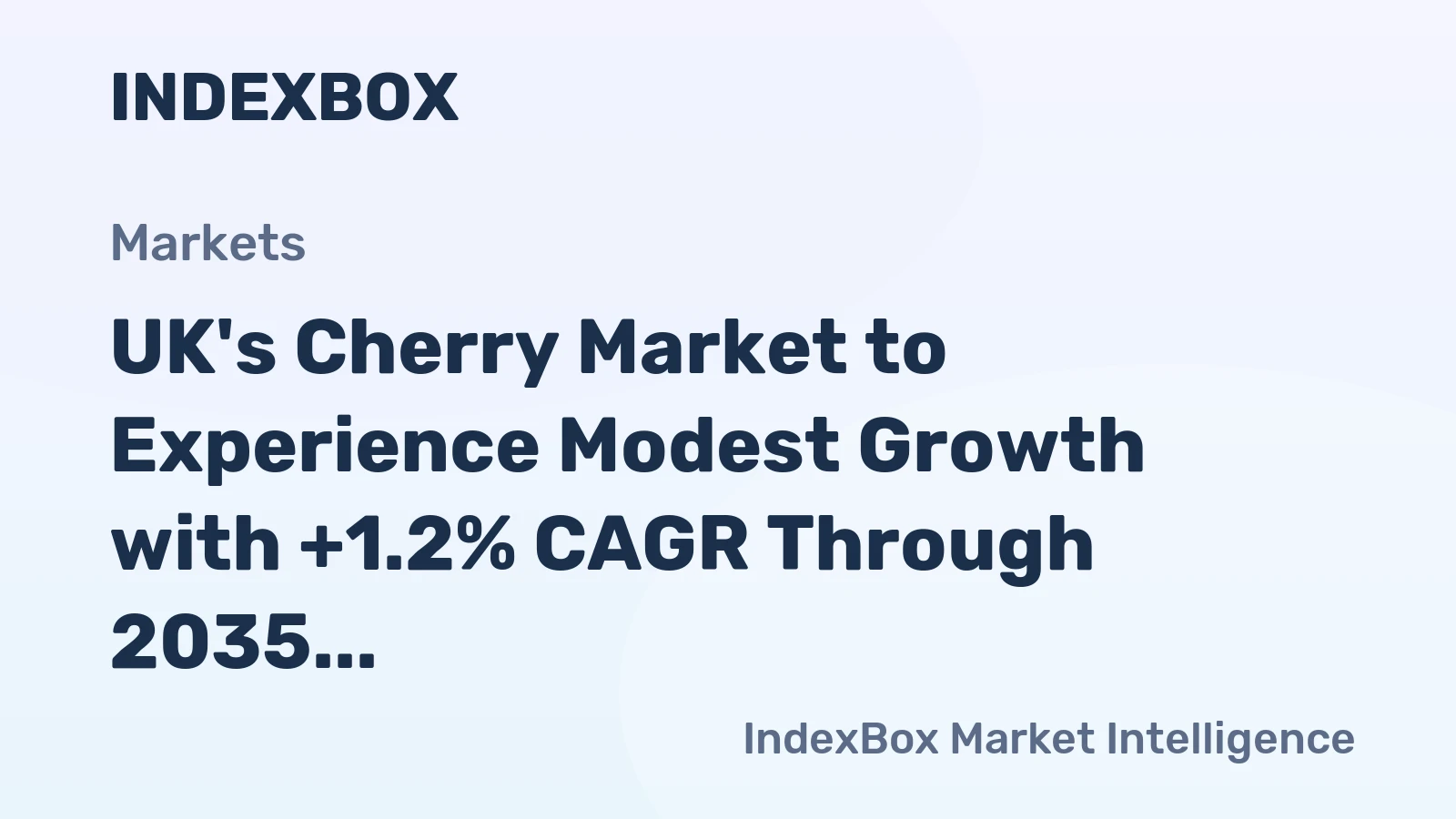 UK's Cherry Market to Experience Modest Growth with +1.2% CAGR Through 2035